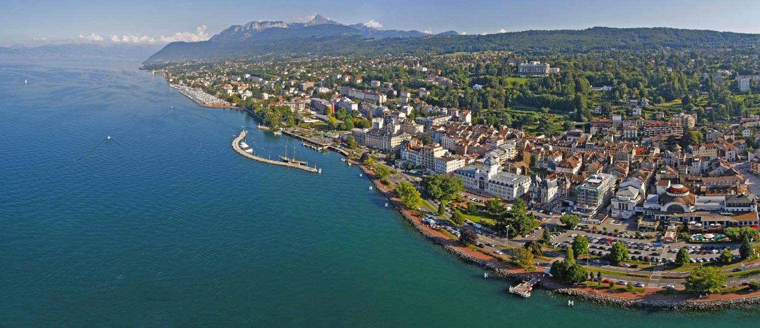Map of Evian by area. Tourist map of Evian in English – tripmydream